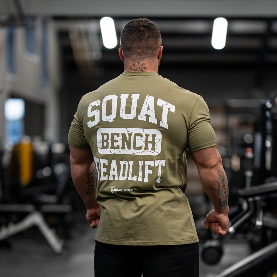 Squat Bench Deadlift T-Shirt - Silverback Gymwear