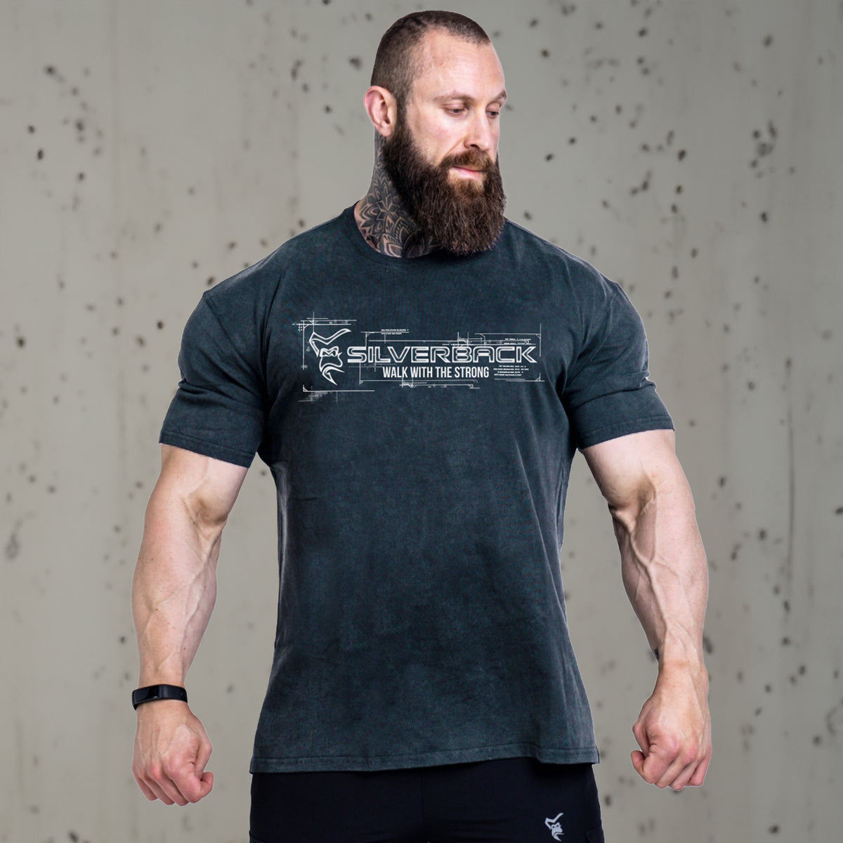 Blueprints T-Shirt - Black - Silverback Gymwear