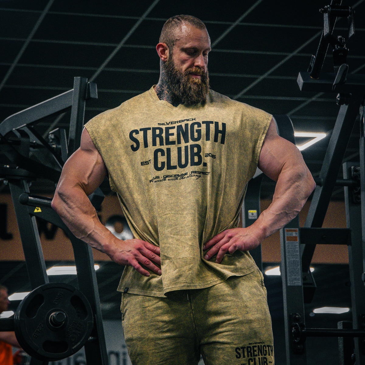 Strength Club - Acid Wash Cut Off Tee - Silverback Gymwear